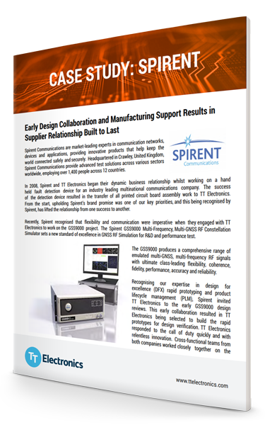 TT Electronics Collaborates with Spirent